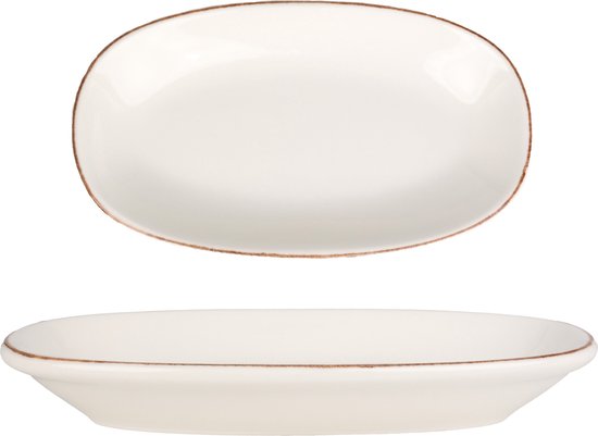 Bonna Serveerschaal - Retro - Porselein - 19x11 cm - set van 2 | bol