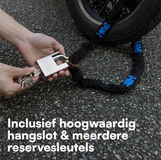 Zware Fiets of Motorfiets Slot en Ketting - Veilig en Betrouwbaar - 1 ...