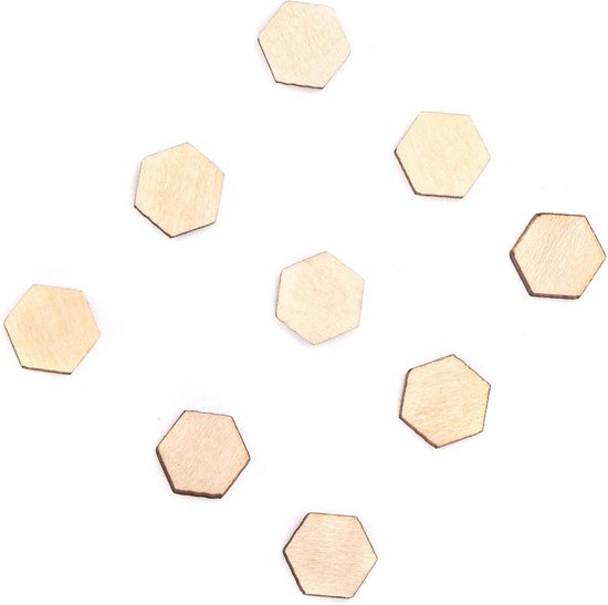 Kleine houten stukken 600 stuks houtblokken 1 cm zeshoekige ...