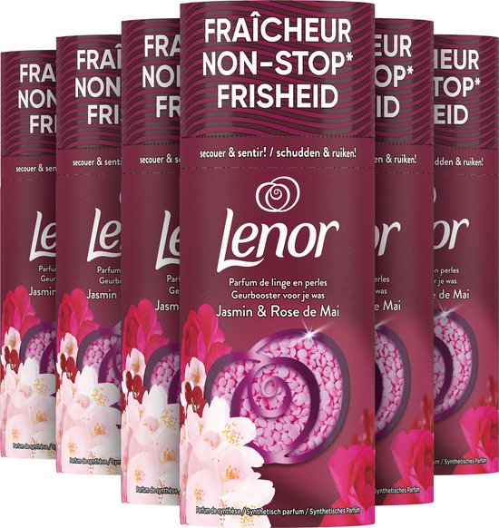 Lenor Geurbooster Jasmijn & Rose de Mai - Wasparfum - 6 x 155g | bol