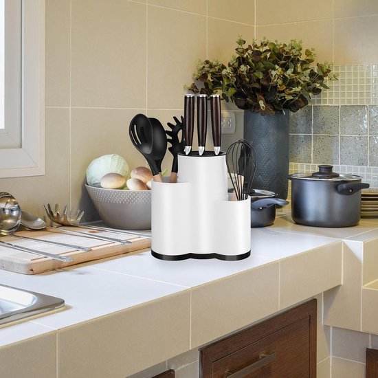 3-in-1 messenblok - universeel rond - geschikt voor alle keukenmessen ...