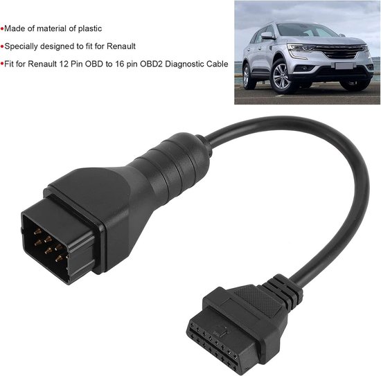 Autodiagnostische kabel - OBD2-stekker 12-polige tot 16-polige adapter ...