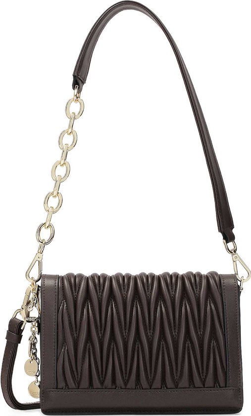 Dark brown quilted pattern handbag | bol