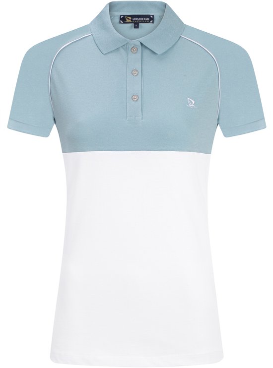 Giorgio Di Mare Polo Shirt Korte Mouw Katoenen Pique Dames Blauw - Xl | bol