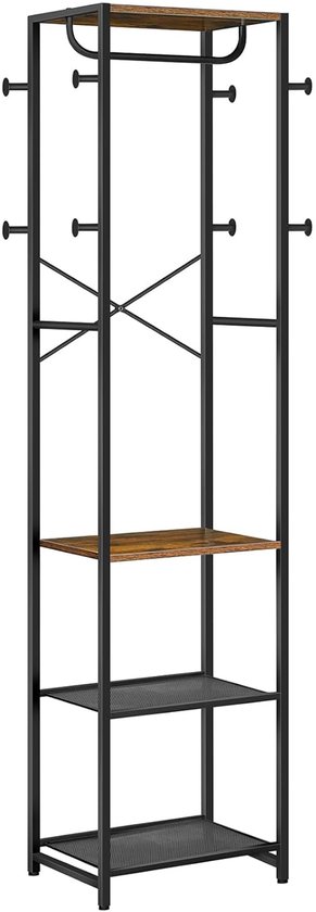 TRANKIELO® – Industriële Kapstok – Vintage Bruin en Zwart – Multifunctioneel met... | bol