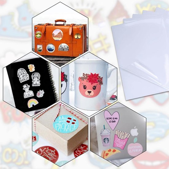 Stickerpapier voor printers A4 transparant - 20 stuks | bol