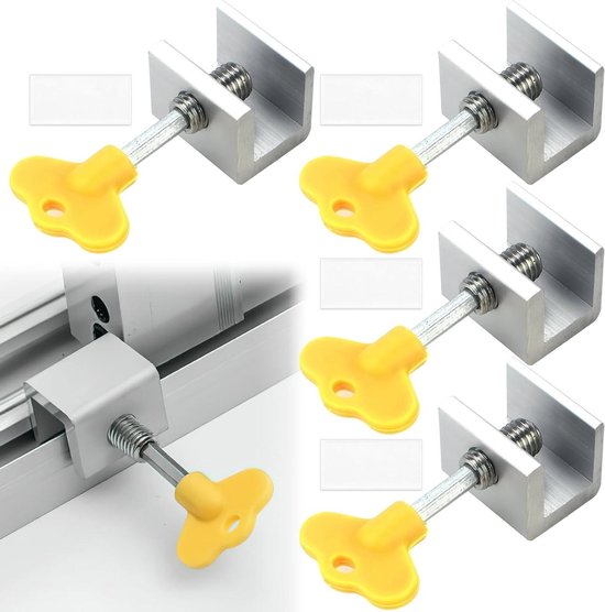 Schuifraamslot 4 stuks sloten voor schuiframen verstelbaar raamslot ...