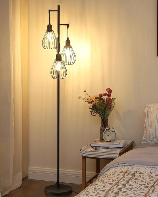 Staande lamp voor woonkamer 166cm, moderne dimbare vloerlamp ...