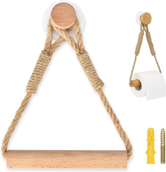Newaner Toiletpapierhouder zonder boren, wc-rolhouder, vintage ...