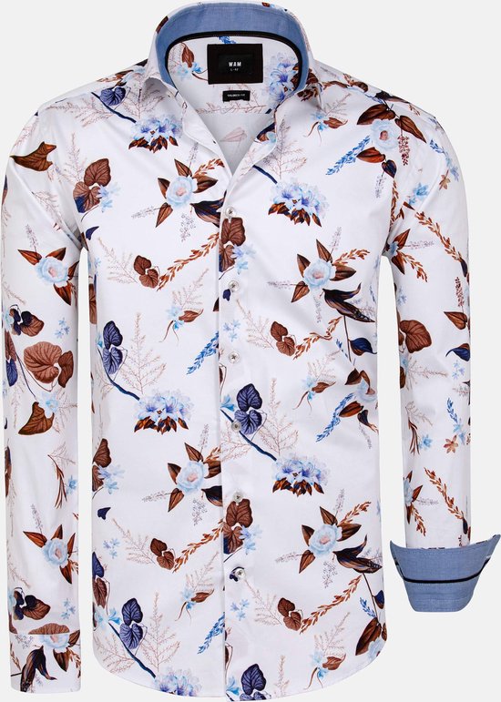 Overhemd Lange Mouw Camburn White Floral Print | bol