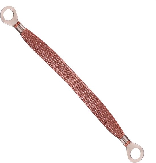 Automotive Engine Copper Ground Strap With Ring Terminals - Braided ...
