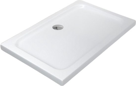 SILLA Douchebak - Wit - 120x90 - Rechthoekig Dun - Acryl - Incl. Sifon ...