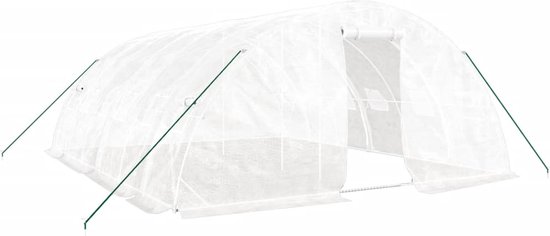 vidaXL Tuinkas - 30 mÂ² - 6x5x2,3 m - Wit Broeikas - Tuinhuisje ...