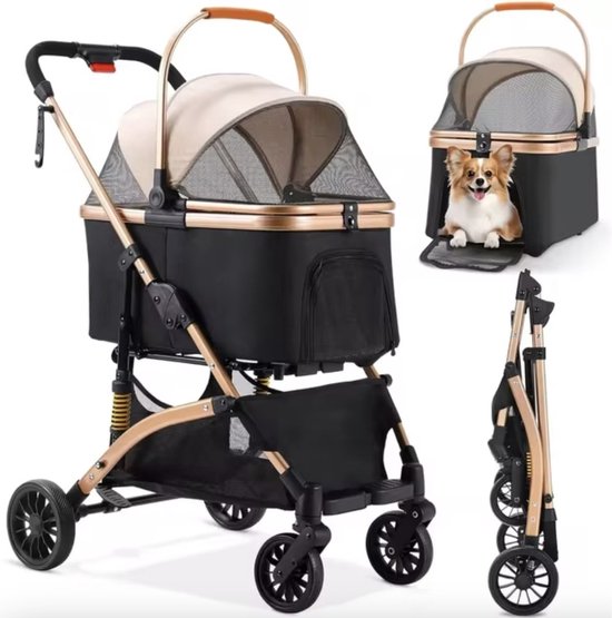 Hondenbuggy - Luxe huisdieren buggy - Buggy - Hondenwagen - Honden en katten -... | bol