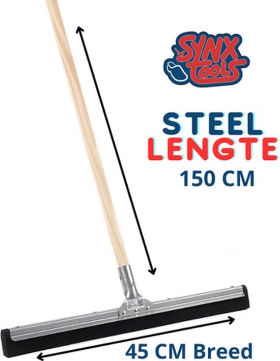 Synx Tools Paardenhaar 29cm + Vloertrekker 45cm met Steel 150cm - Kamerveger –... | bol