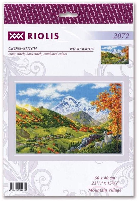Borduurpakket Bergdorp (10 count aida) | bol