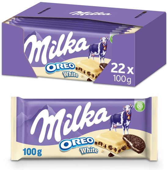 Milka Chocolade Reep Oreo Wit - Doos 22 x 100g - Chocoladerepen en ...