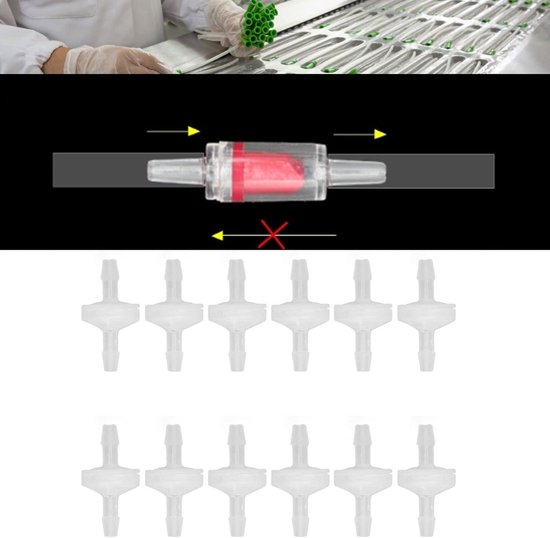 12 stuks Aquarium Check Valve 4mm One Way Valve - Ozone Resistance Oil ...