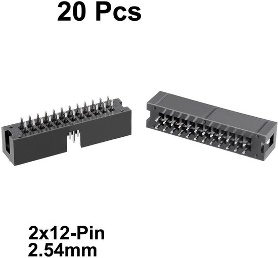 Ruilogod 20st 2.54mm Pitch 2x12-Pin dubbele rij Straight Box Header ...