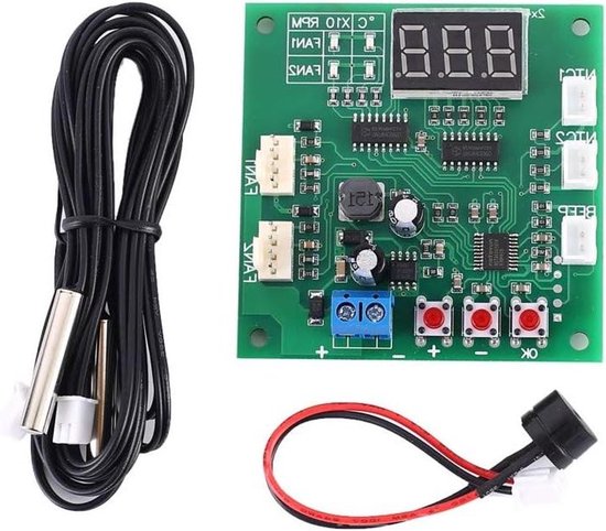 Driver Module DC 12V 24V 48V 2 Channel PWM 4 Wire Fan Temperature Controller Speed... | bol
