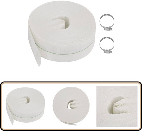 vidaXL Slang Plat - 50m - 2'' - PE - Inclusief slangklem Waterslang ...