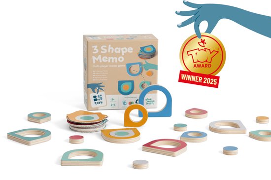 BS Toys 3-Vormen Memo - Leuk Shape Memory Spel - Toy Award Winner | bol