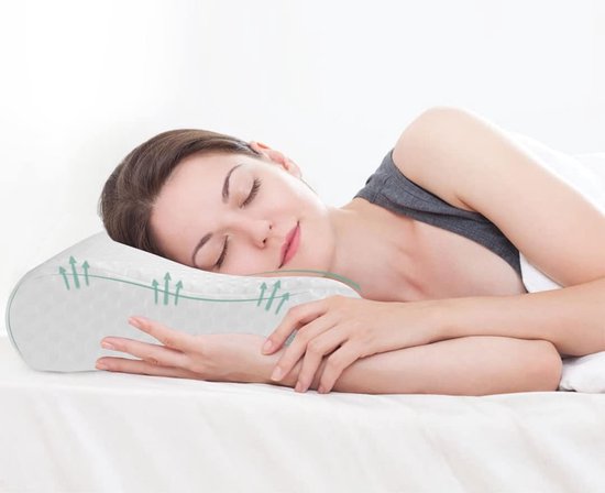 JGS ® Schuimschuim Cervicaal orthopedisch nekkussen Ergonomisch kussen... | bol