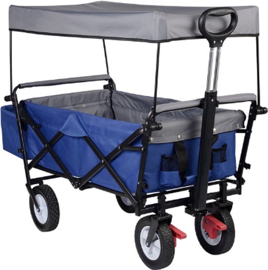 Bolderkar - Opvouwbaar - Bolderkar Met Dak - Camping - Blauw - Met ...