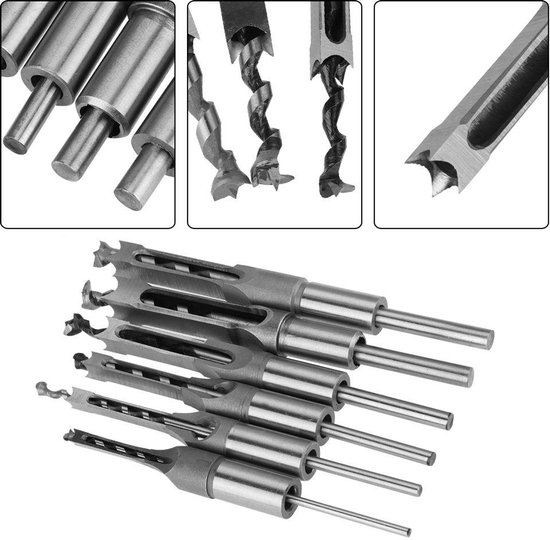 6 stuks vierkante boor voor bedane boren - vierkant gat - HRC48-50 ...