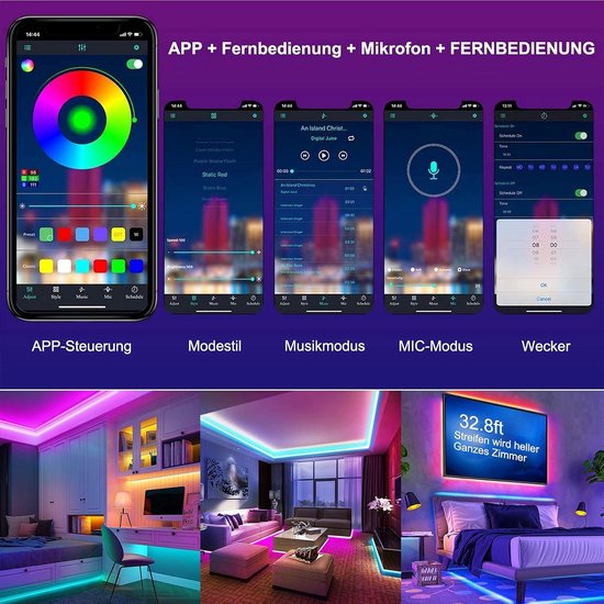 600 leds 10 m RGB 5050 SMD ledstrip - inclusief afstandsbediening ...