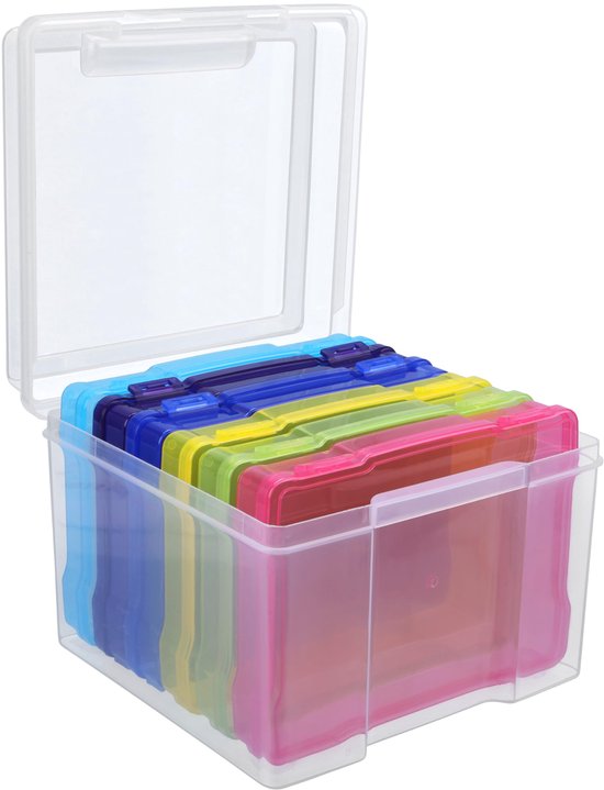 Unyqoos ® 6-delige Set Transparante Opbergdozen voor Foto's en Meer in ...