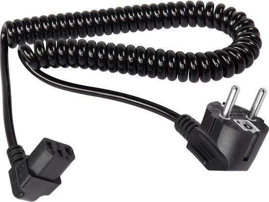 3-polige AC voedingskabel IEC C13 naar Euro-stekker CEE 7/7 ...