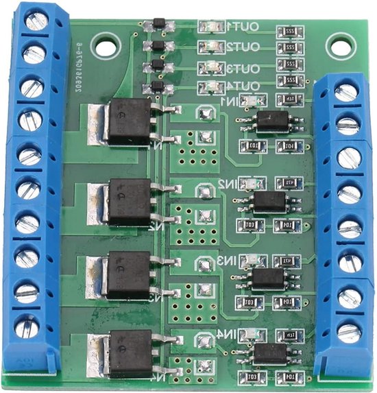 4 Channel PWM MOS Tube Drive Module - 3-20V Input to 3.7-27VDC Output ...