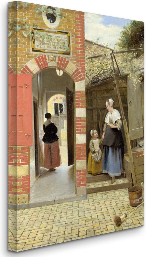 Pieter de Hooch - The Courtyard of a House in Delft - De binnenplaats ...
