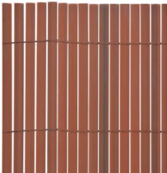 vidaXL Tuinafscheiding - Dubbelzijdig - 110x500 cm - Bruin Tuinhek ...