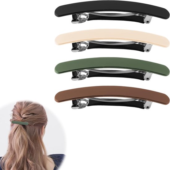 Elegante Grote Franse Haarspeld voor Dames in Vier Kleuren | bol