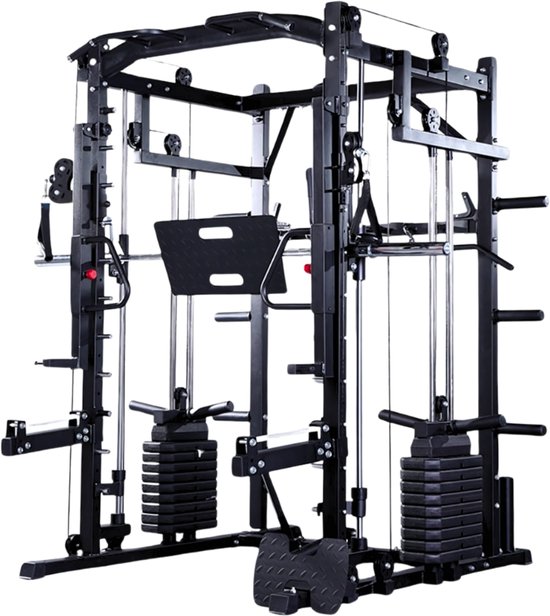 PH Fitness Power Rack met Smith Machine, Leg Press, Jammer Arms en ...