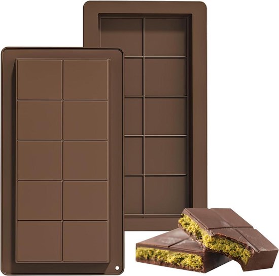 2 stuks diepe siliconen chocoladevorm - Extra diep, voor doe-het-zelf ...
