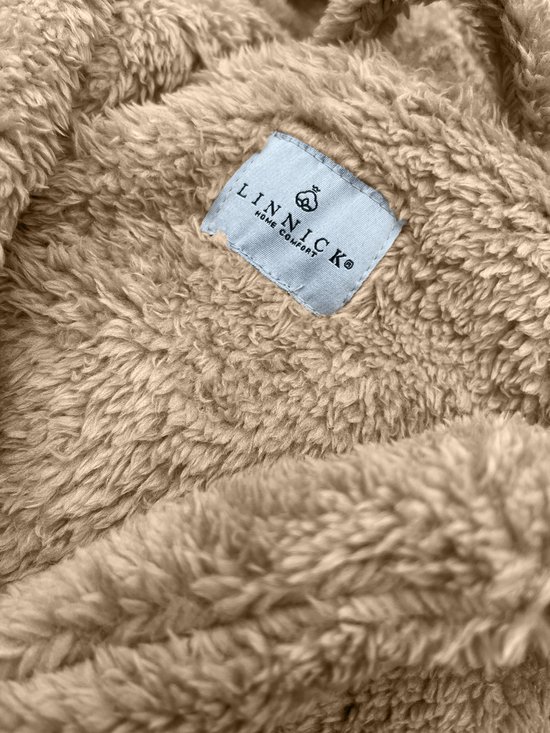 LINNICK Teddy Fleece Badjas met Capuchon inclusief Teddy Tas - Shady ...