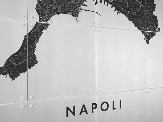 IXXI Napoli City Map, Kunst in Kaart - 60 x 80 cm - Gratis ophangtool ...