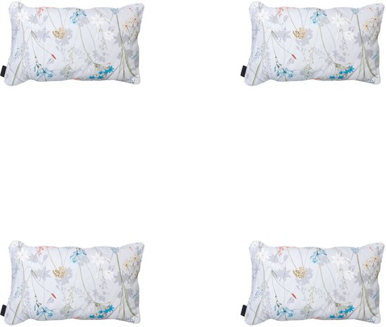 Madison - Sierkussen Donna azure canvas eco+ - Ca. 30x50 cm - Set van 4 ...
