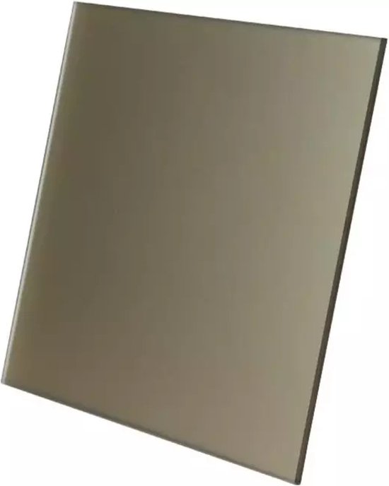 Rooster 15x15cm met gekleurd glazen front satijn goud | bol