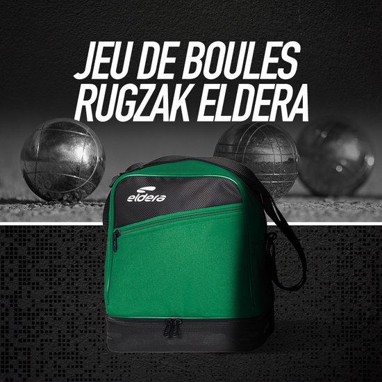 Eldera Sac Oche 3 Petanquetas - Jeu de boules tas - Voor 3 petanqueballen - Groen/Zwart | bol