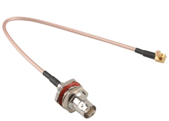 Coaxkabel mini-adapter BNC naar MCX haakse connector 0,5 ft | bol