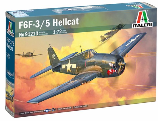 Kit de modélisme Italeri Avions - 91213 F6F-3/5 Hellcat WWII - Avion de ...