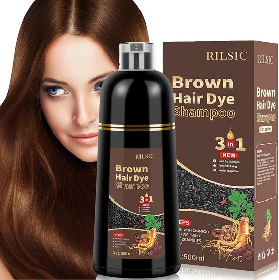 Shampooing colorant capillaire Brun clair 500 ml - Couverture des ...