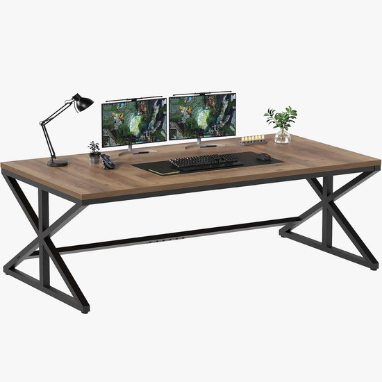 Groot Dubbel Computerkantoor Bureau voor Thuiswerken of Gaming | Extra ...