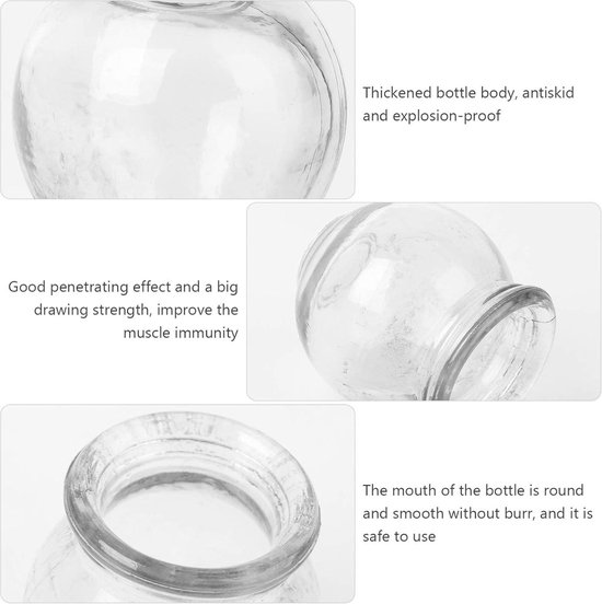 Cupping Therapie Set - Massage - 6 Stuks - Glas - Chinese - Fire Cups ...