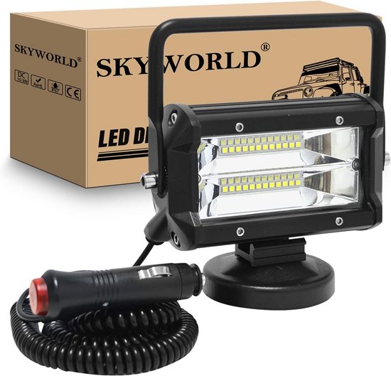 Puissant projecteur LED magnétique 72W - Projecteur 12V/24V pour ...