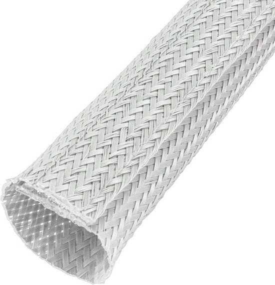 1 Meter Flexibele Kabelbuis Kabelgoot Wit met Klittenband 15-20mm ...